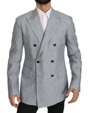 Dolce & Gabbana Flax And Silk Double-breasted Blazer