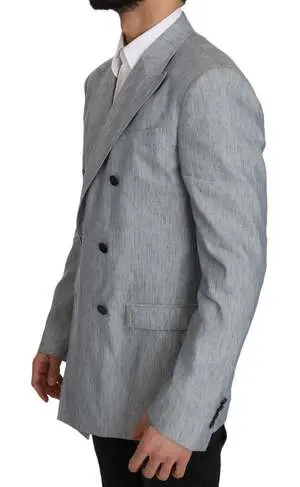 Dolce & Gabbana Flax And Silk Double-breasted Blazer
