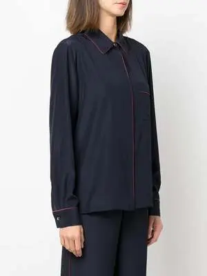 PAROSH Seam-detail Button-up Shirt