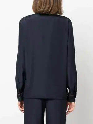 PAROSH Seam-detail Button-up Shirt