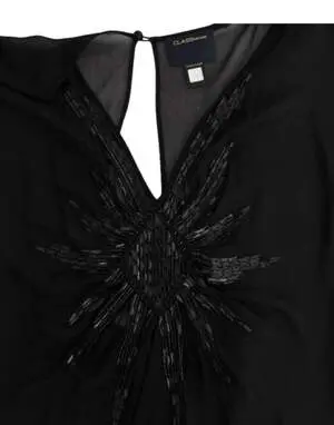 Roberto Cavalli Long Sleeve Silk Blouson Dress