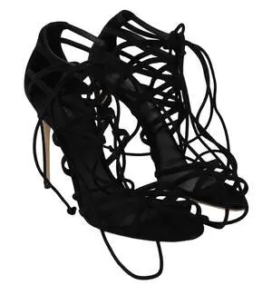 Dolce & Gabbana Suede Stiletto Gladiator Sandals