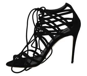 Dolce & Gabbana Suede Stiletto Gladiator Sandals