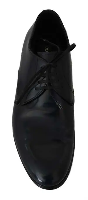 Dolce & Gabbana Leather Derby Dress Shoes - Blue