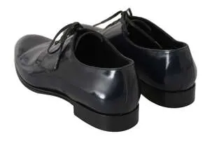 Dolce & Gabbana Leather Derby Dress Shoes - Blue