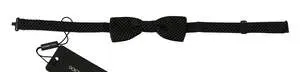 Dolce & Gabbana Polka Dots Silk Bow Tie - Black