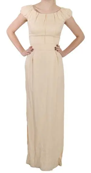 Dolce & Gabbana Silk Column Cap-sleeve Gown
