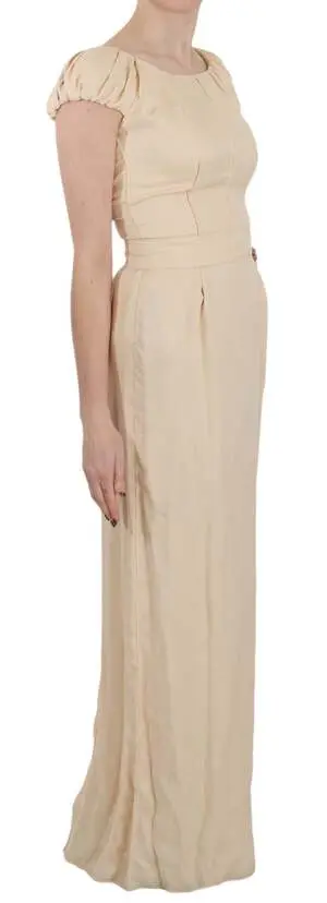 Dolce & Gabbana Silk Column Cap-sleeve Gown