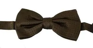 Dolce & Gabbana Polka Dots Silk Bow Tie - Brown