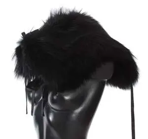 Dolce & Gabbana Fox Fur Shoulder Wrap Cover Collar Scarf