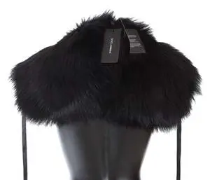 Dolce & Gabbana Fox Fur Shoulder Wrap Cover Collar Scarf