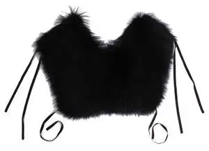 Dolce & Gabbana Fox Fur Shoulder Wrap Cover Collar Scarf