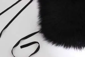 Dolce & Gabbana Fox Fur Shoulder Wrap Cover Collar Scarf