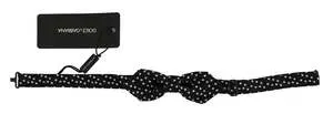 Dolce & Gabbana Polka Dots Silk Adjustable Bow Tie - Black