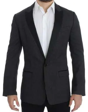 Dolce & Gabbana Wool Slim Martini Blazer - Black