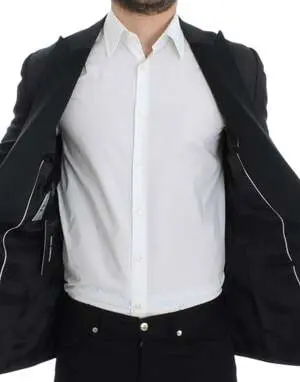 Dolce & Gabbana Wool Slim Martini Blazer - Black