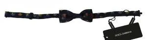 Dolce & Gabbana Printed Silk Bow Tie - Blue