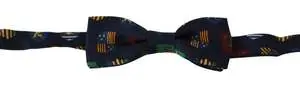Dolce & Gabbana Printed Silk Bow Tie - Blue