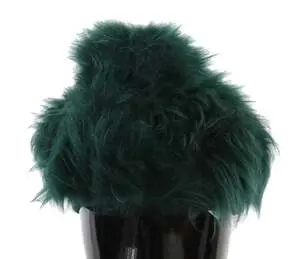 Dolce & Gabbana Fur Cloche Hat With Embroidered Logo