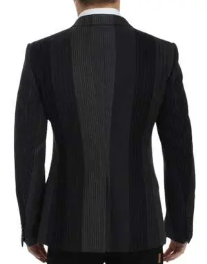 Dolce & Gabbana Striped Wool Stretch Blazer
