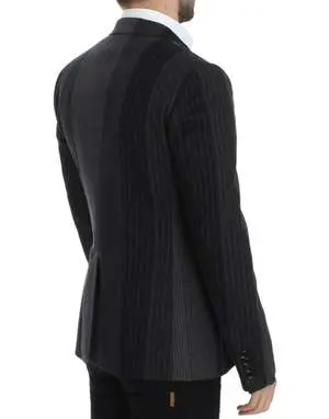 Dolce & Gabbana Striped Wool Stretch Blazer