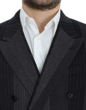 Dolce & Gabbana Striped Wool Stretch Blazer