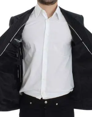 Dolce & Gabbana Striped Wool Stretch Blazer
