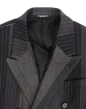 Dolce & Gabbana Striped Wool Stretch Blazer