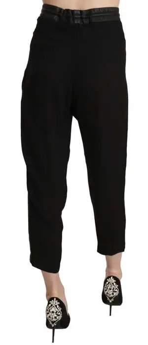 Guess Polyester High Waist Cropped Trousers