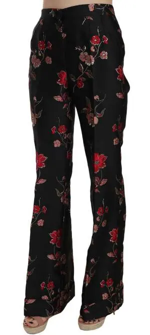 Dolce & Gabbana Floral Print Boot-cut Trousers