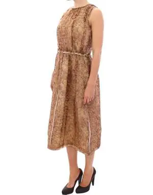 Dolce & Gabbana Sleeveless Silk Knee Length Dress