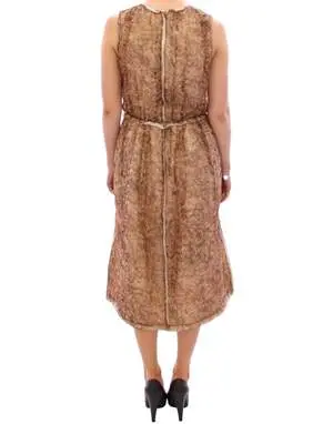 Dolce & Gabbana Sleeveless Silk Knee Length Dress