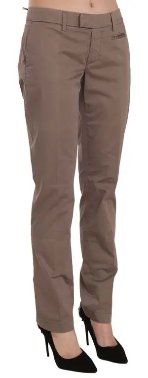DONDUP Low Waist Straight Cut Trousers