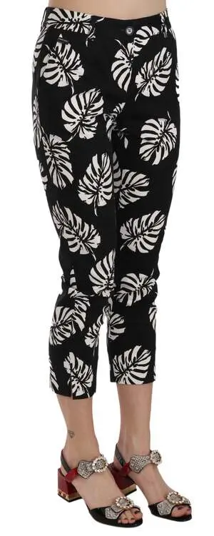 Dolce & Gabbana Palm Leaf Print Skinny Capri