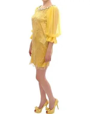 Dolce & Gabbana Lace Crystal Mini Dress