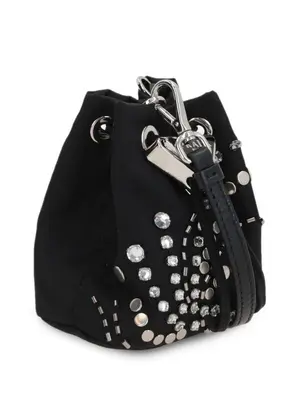 Prada Logo-appliqué Studded Bucket Bag