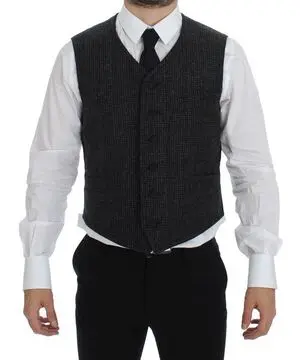 Dolce & Gabbana Wool Blend Single Breasted Vest