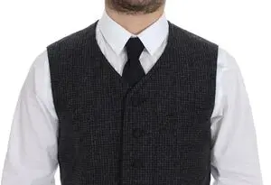 Dolce & Gabbana Wool Blend Single Breasted Vest