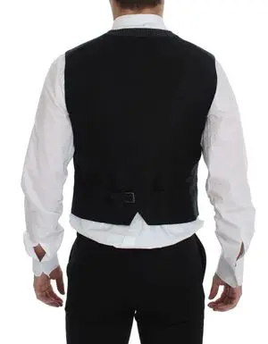 Dolce & Gabbana Wool Blend Single Breasted Vest