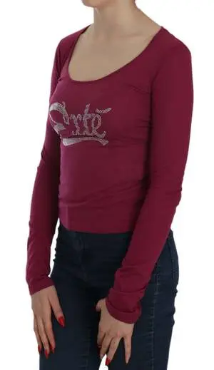 EXTE Embellished Long Sleeve Top - Red