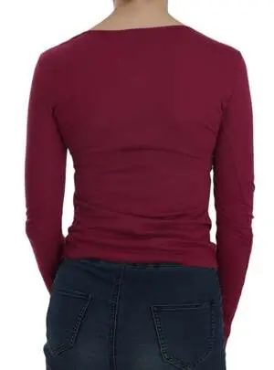 EXTE Embellished Long Sleeve Top - Red