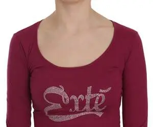 EXTE Embellished Long Sleeve Top - Red
