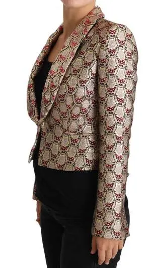 Dolce & Gabbana Floral Sequined Blazer Coat