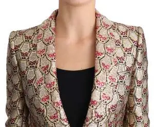 Dolce & Gabbana Floral Sequined Blazer Coat