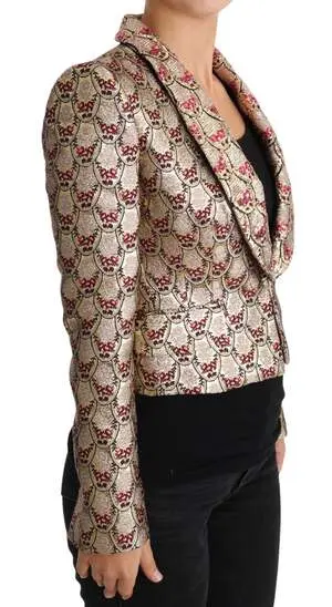 Dolce & Gabbana Floral Sequined Blazer Coat