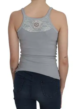 PINK MEMORIES Ribbed Spaghetti Strap Top
