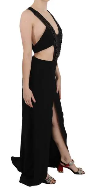 John Richmond Crystal Leather Gown