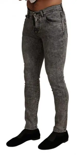 Dolce & Gabbana Cotton Stretch Slim Fit Jeans - Gray