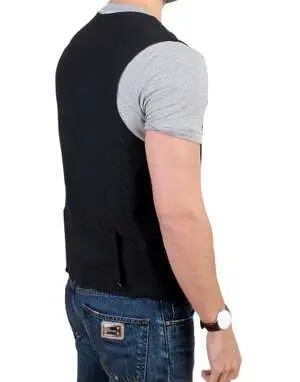 Costume National Wool Blend Casual Vest - Black