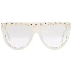 MARCIANO Studded Round Frame Sunglasses